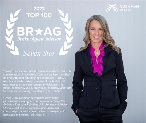 Congratulations Tracy Otoka Cushman Cushman Realty