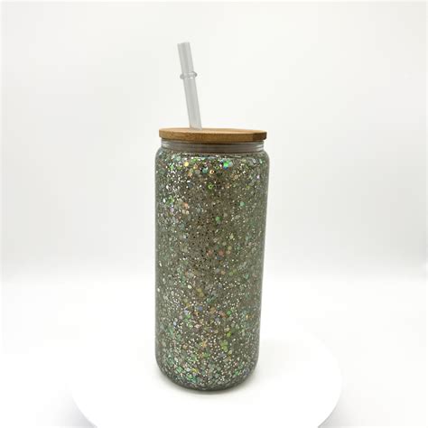 16 Oz Glitter Snow Globe Tumbler Cup Tm Custom Ts