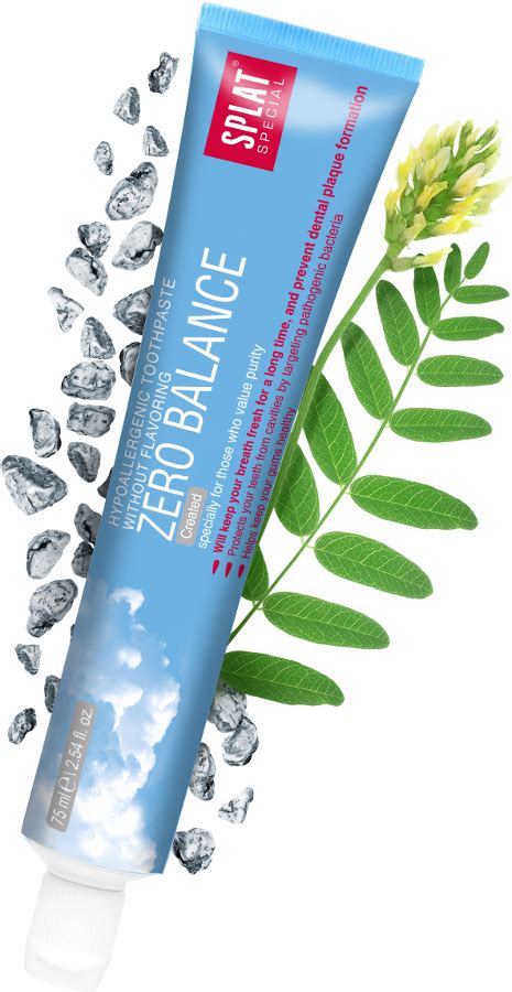 Splat Zero Balance Hypoallergenic Fluoride Free Toothpaste - 75ml - Splat