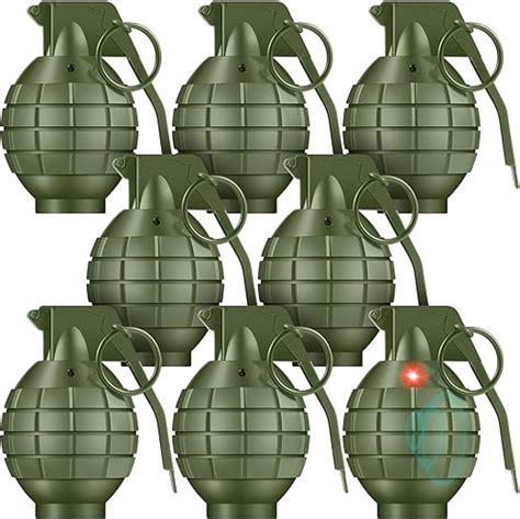 Sratte 8 Pcs Plastic Hand Grenades With Realistic Sound