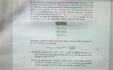 solved 3 recall that the derivative of a function f is