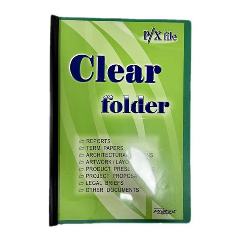 Clear Folder Long And Short L Folder Presentation With Slide Clear Cover L L Sold Per Pack 10pcs