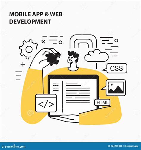 Web Development Agency Abstract Concept Vector Illustration Set Front And Back End Development