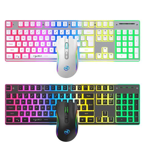 Usb 유선 조명 키보드 마우스 세트 데스크탑 및 노트북용 발광 사무실 게임용 키보드 마우스 핸드폰닷컴