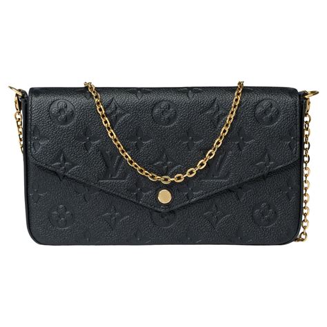 Louis Vuitton Felicie Pochette Shoulder Bag In Black Monogram Leather