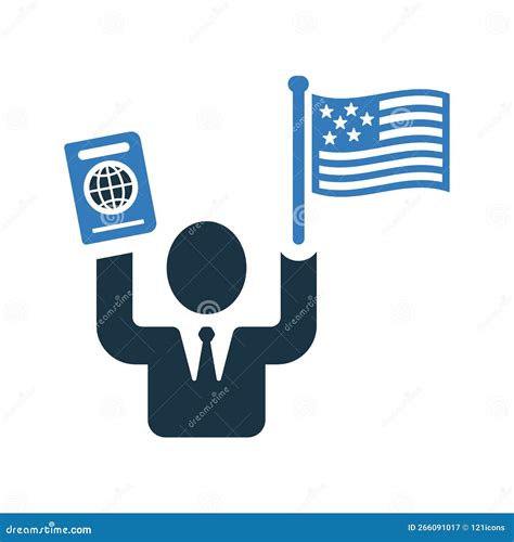 Us Citizen Icon Vector Graphics Stock Illustration Illustration Of