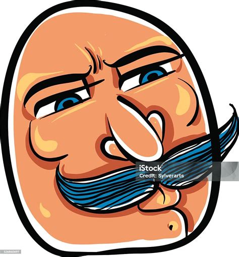 말풍선이 있는 재미있는 얼굴 콧수염 벡터 일러스트레이션 그리기에 대한 스톡 벡터 아트 및 기타 이미지 그리기 기이함 남성 Istock