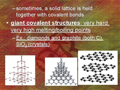 Giant Covalent Molecules Covalent Bonds Simple Molecular Structure
