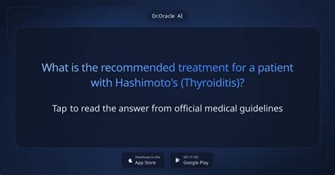 What Is The Recommended Treatment For A Patient With Hashimotos