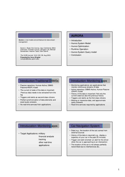 Aurora Lecture Slides Integrated Intelligence For Robotics Cis 700 Docsity