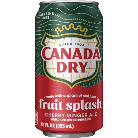 Canada Dry Fruit Splash Cherry Ginger Ale 355ml Vancou Vert Trading Ltd