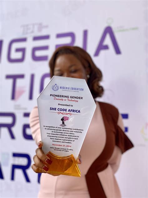 Excited To Announce Our Latest Award Recognition At She Code Africa We