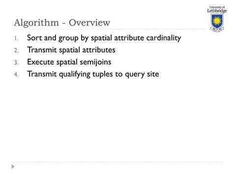 Ppt Multiple Site Distributed Spatial Query Optimization Using