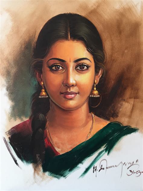 Artists Muse Oil On Canvas By Elayaraja 215feet Rartporn