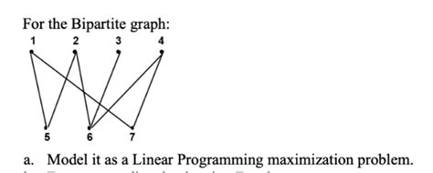 For The Bipartite Graph A Model It As A Linear