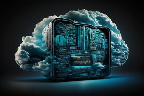 Premium Photo Cloud Computing Technology Concept Ai Generate