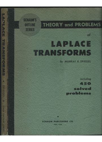 Sebo Do Messias Livro Laplace Transforms Theory And Problems Of Laplace Transforms