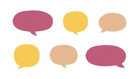 빈티지 만화 말풍선 세트 그런 지 질감 텍스트 상자 프레임 복고풍 채팅 상자 메시지 상자 대화 템플릿 벡터 일러스트레이션 디자인 공란에 대한 스톡 벡터 아트 및 기타 이미지