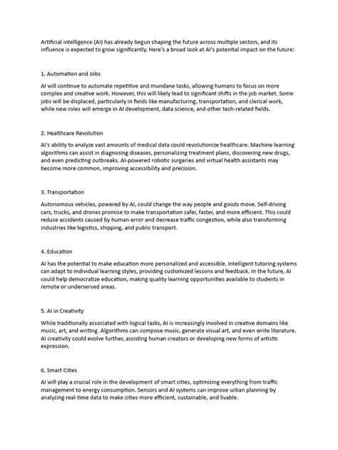 Artificial Intelligence On The Future Pdf Artificial Intelligence Intelligence Ai