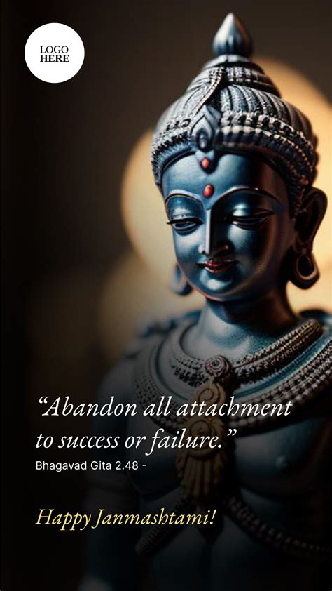 Janmashtami Short Quote Template