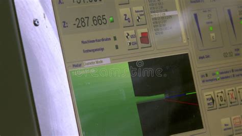 CNC Woodworking Or Metalworking Machine Display CNC Control Panel Stock Video Video Of