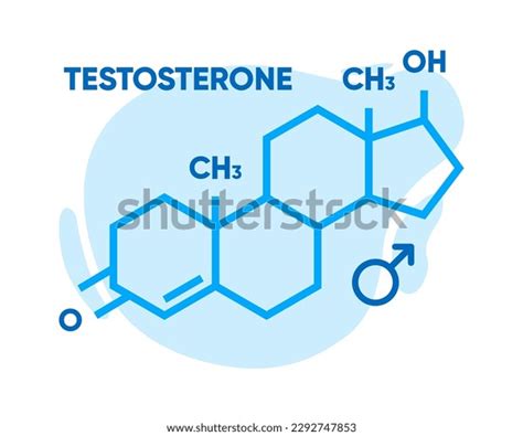 Symbol Testosterone Skeletal Formula Logo Molecular Stock Vector