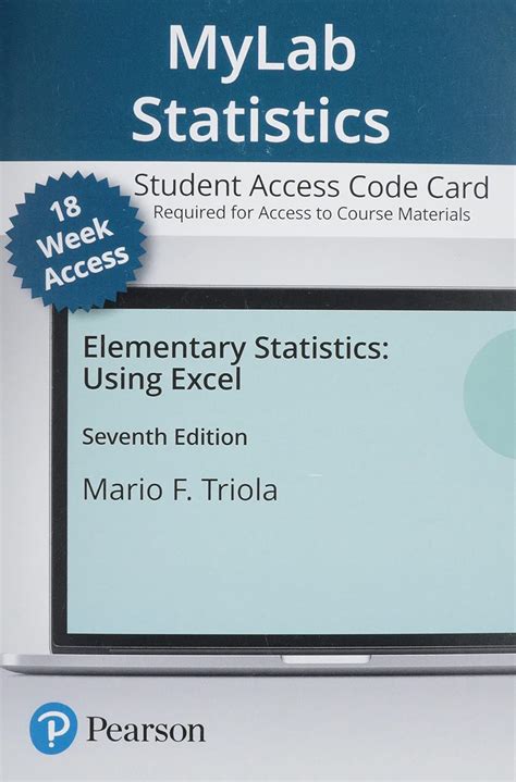 Amazon Com Elementary Statistics Using Excel MyLab Statistics With Pearson EText Access Code
