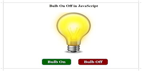 Bulb On Off Javascript Mini Project Free Source Code