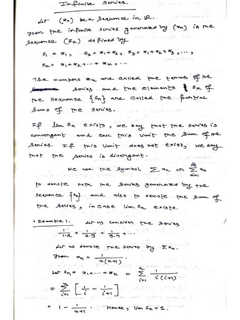 infinite series pdf