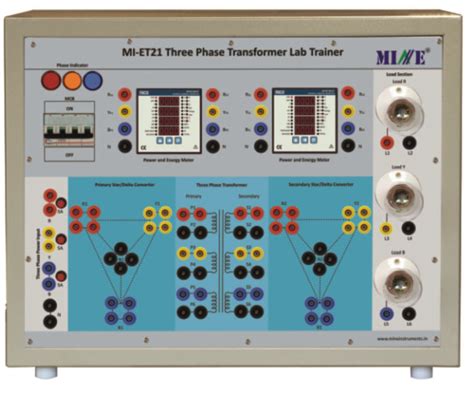 Three Phase Transformer Trainer Mi Et21 Mine Instruments Pvt Ltd