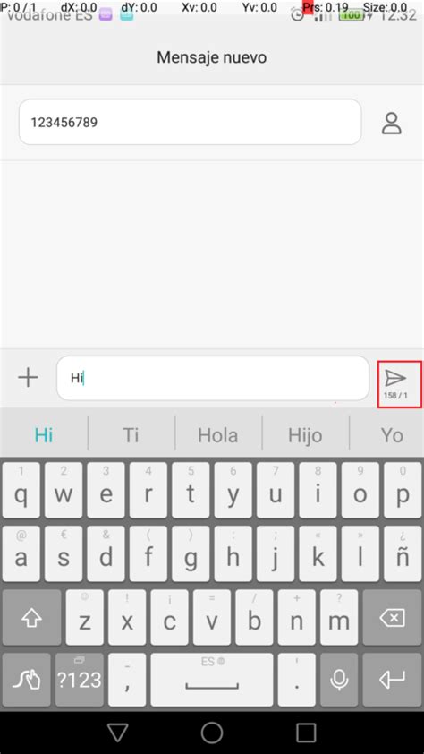 Enviar Un Mensaje Sms En Android Con Adb Pulsando En La Posición Del