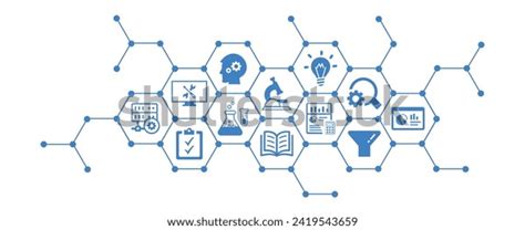 Research Development Vector Illustration Concept Connected Stock Vector Royalty Free