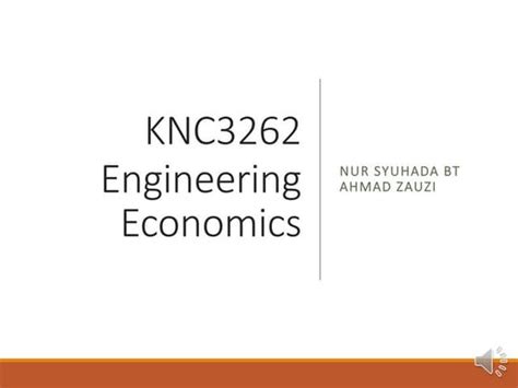 Engineering Costs And Cost Estimating Ppt