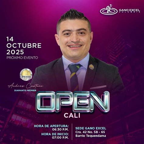 Open Cali 14 Octubre Gano Excel Colombia
