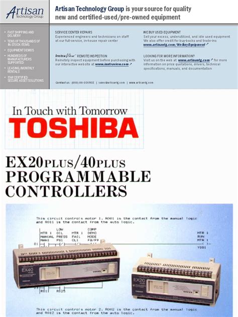 Toshiba Plc Programmable Logic Controller Automation