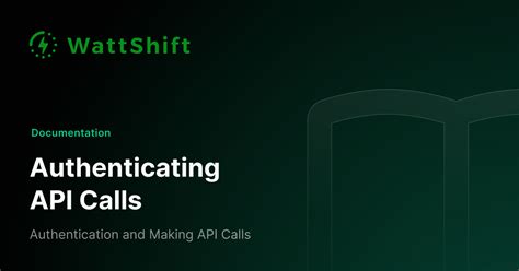 Authenticating Api Calls Wattshift Documentation