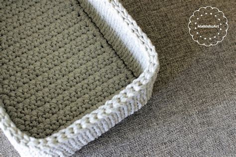 Crochet Rectangular Basket Pattern Crochet Pattern Instant Download Crochet Basket Pdf Diy