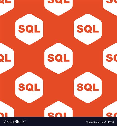 Orange Hexagon Sql Pattern Royalty Free Vector Image