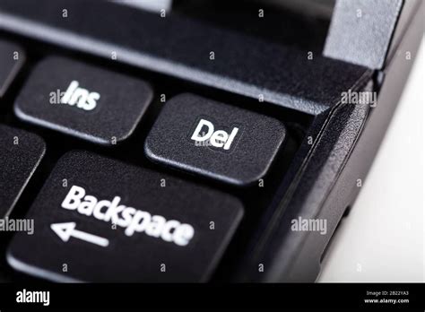 Little Delete Del Laptop Key Macro Extreme Closeup Selective Focus