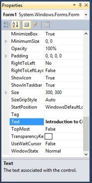 Introduction To C Windows Forms The Engineering Projects