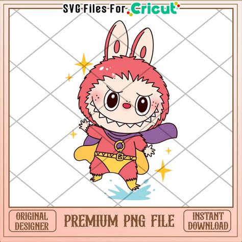 Labubu Cute Superman Illustrtion Png Labubu Secret Png Cartoon Labub Svg Files For Cricut