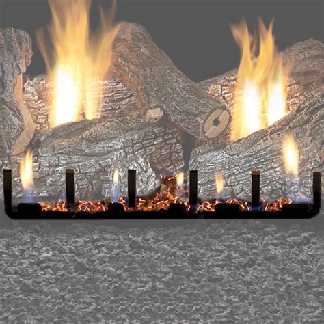Empire Birch Vented Ceramic Fiber Complete Fireplace Gas Log Set