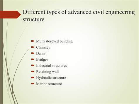 Advanced Type Civil Engineering Structures Pptx