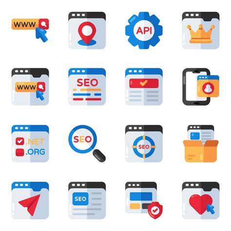 Set Of Software Development Flat Icons 42387270 Vector Art At Vecteezy