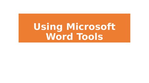Formatting Tools In Microsoft Word For Ecdl Teaching Resources