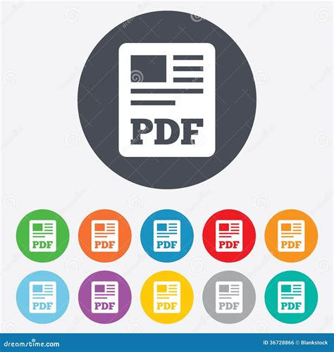 PDF File Document Icon Download Pdf Button Stock Illustration Illustration Of Black Document
