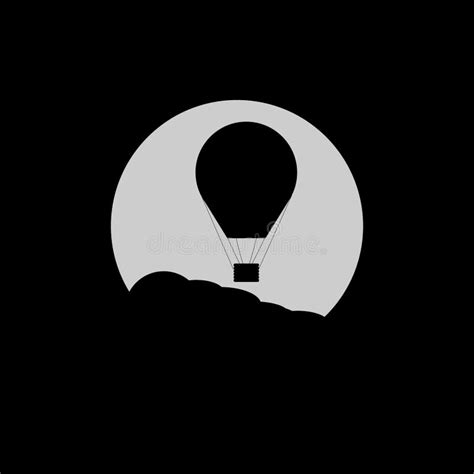 Balloon Silouette Under Trees Stock Vector Illustration Of Icons