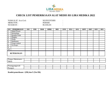 Cek List Accu Ceck Pdf
