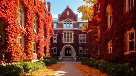 Premium Photo Architectural Beauty Of Harvards Moors Hall In Autumn