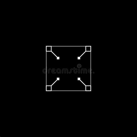 Futuristic Gui Square Target Cyberpunk Aim Sight Hud Reticle Stock